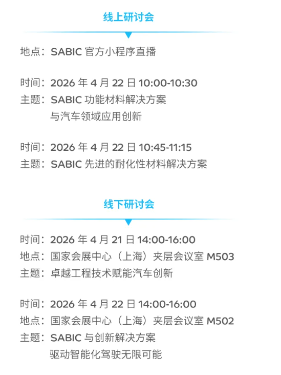 交通运输加速升级，SABIC材料同步进阶 | CHINAPLAS 2026-大厂动态|专塑视界|塑料在线